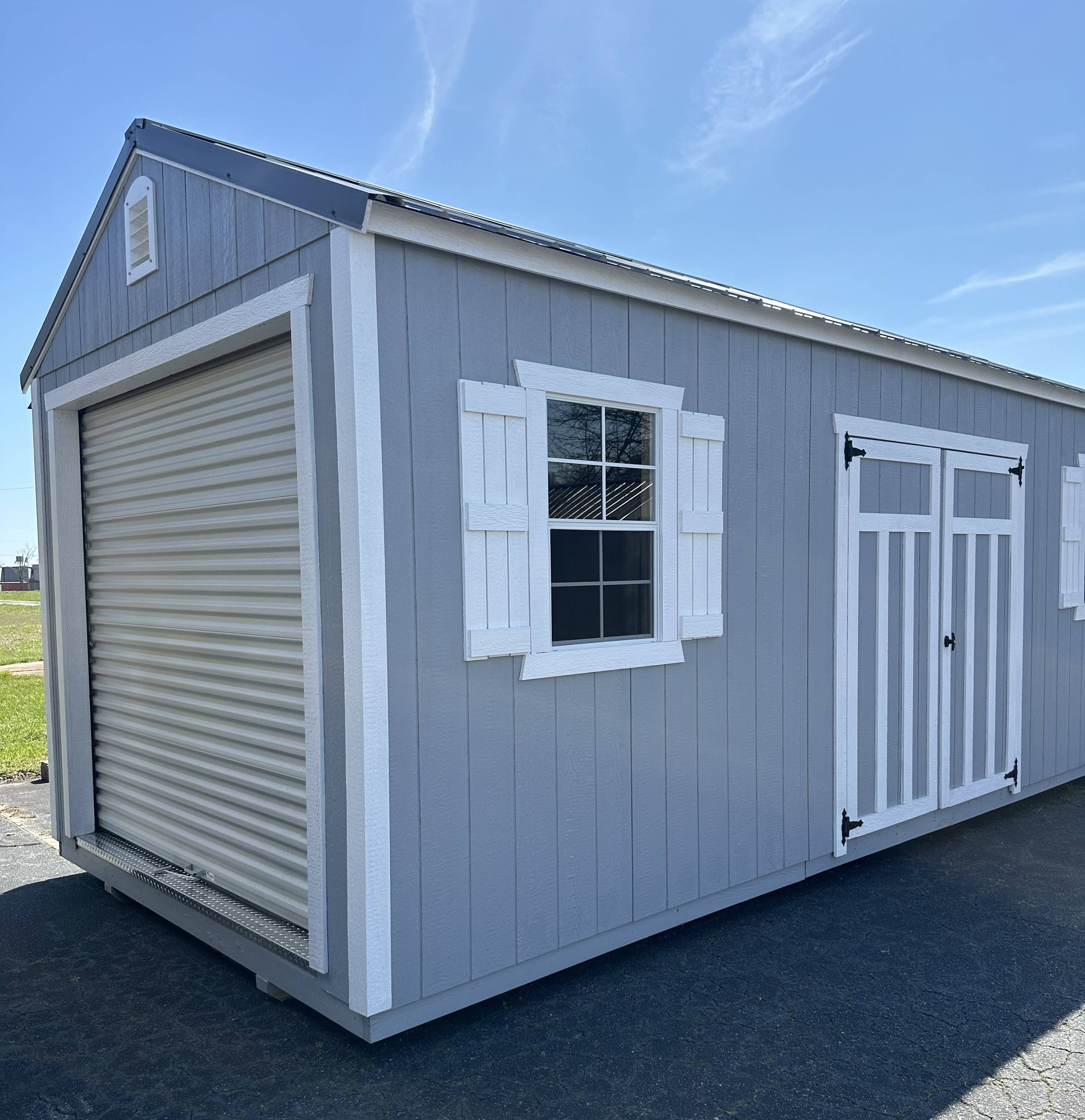 10 x 24 Standard Grey Utility Building Shed | Storage Buildings