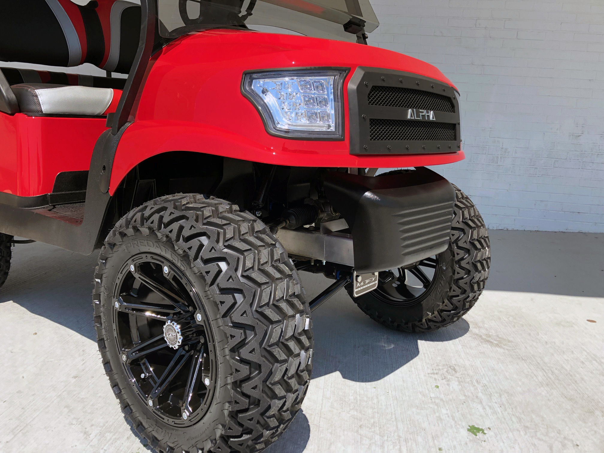Alpha Red Lifted Club Car Precedent Golf Cart | Golf Carts - Lifted