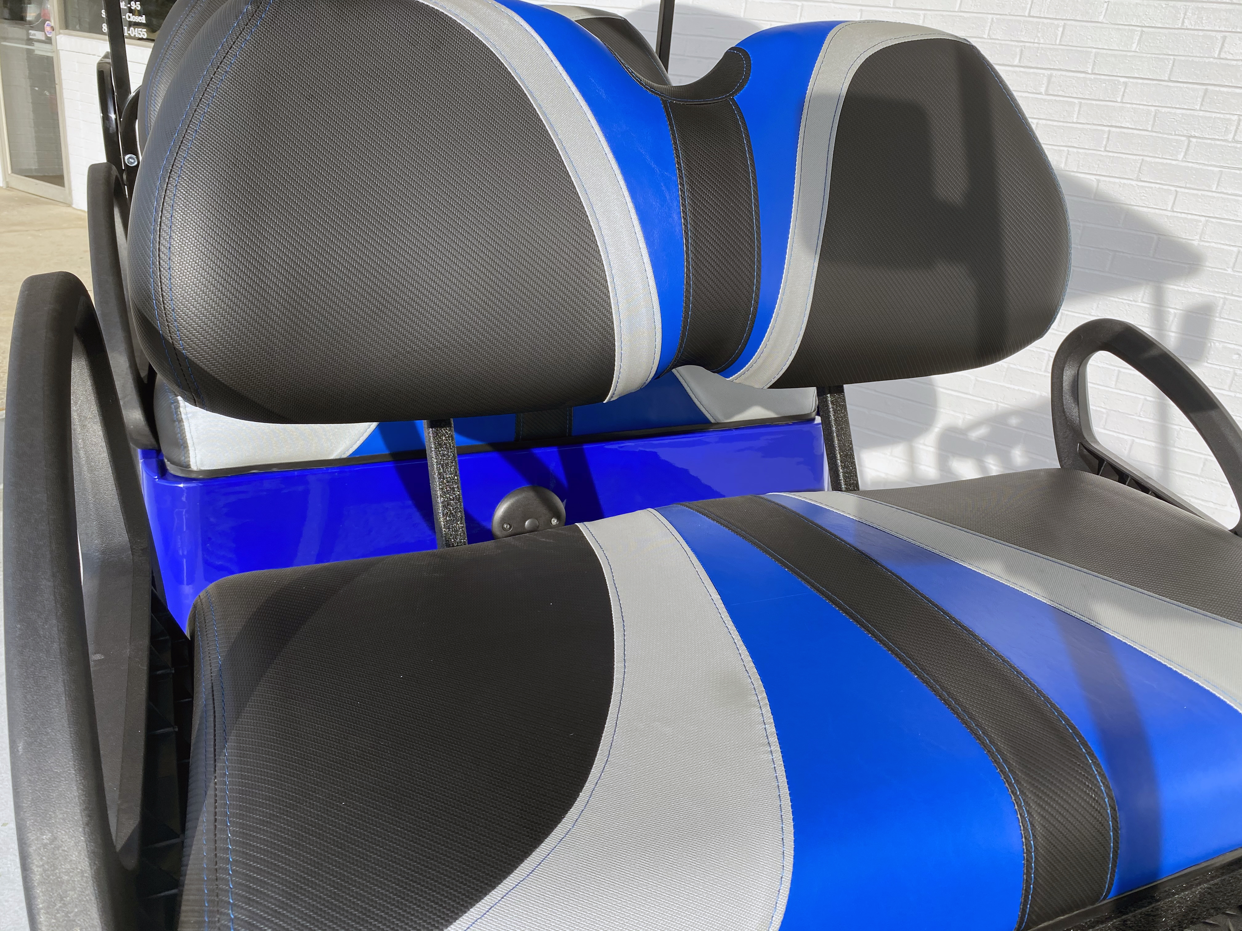 Blue Alpha Lifted 6 Passenger Limo Club Car Golf Cart | Shop All Golf Carts