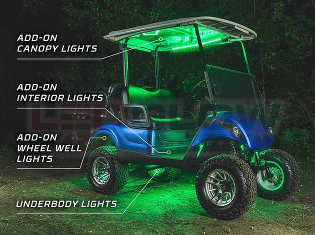 LedGlow Golf Cart LED Roof Lights Upgrade Kit | Accent Lights