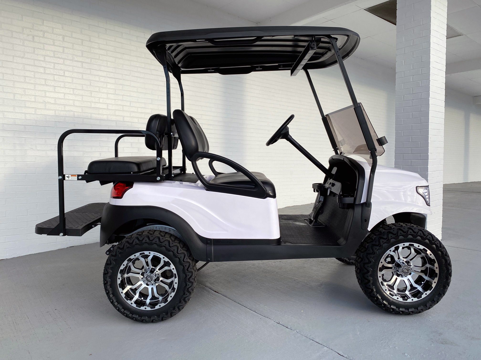Alpha White Lifted Club Car Precedent Golf Cart | Golf Carts - Lifted