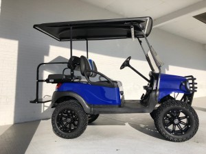 Alpha Blue Lifted Club Car Precedent Golf Cart | Golf Carts - Lifted